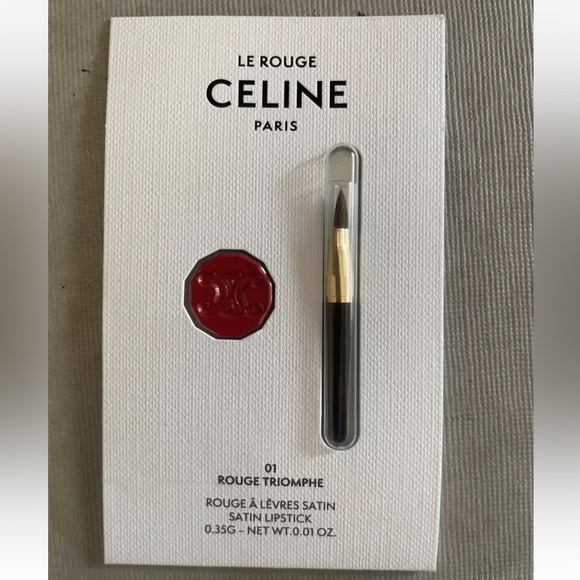 Celine | Makeup | Celine Satin Lipstick Sample Rouge Triomphe | Poshmark